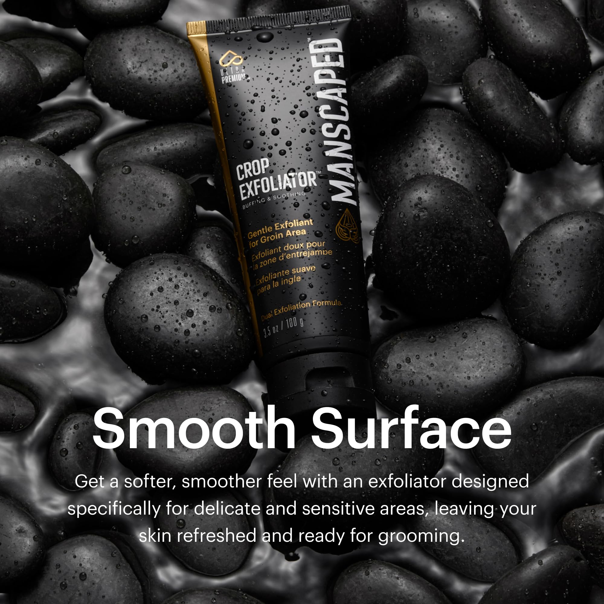 MANSCAPED® Crop Exfoliator™ Gentle Groin Exfoliant Scrub to Soothe and Clear the Skin, Vegan, Cruelty-Free (3.5 oz)