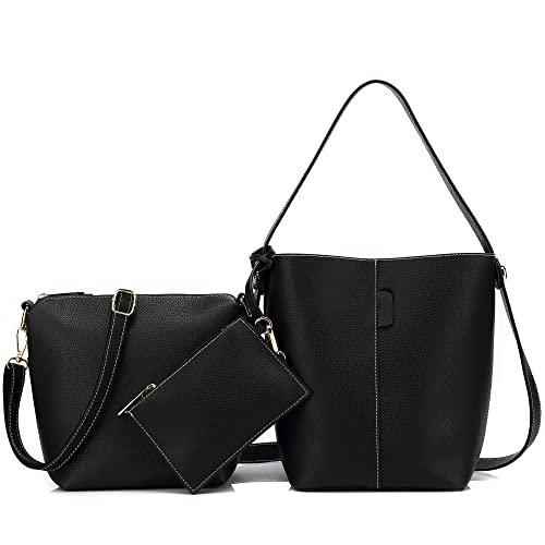 Scarleton Dual Color Crossbody Bag, Handbag for Women, Tote Bag H205901 - Black