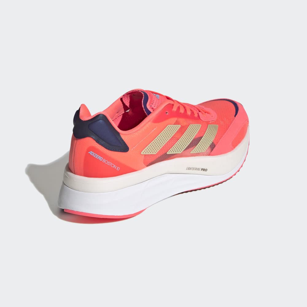 adidas Adizero Boston 10 Turbo/Sandy Beige Metallic/Legacy Indigo 9 B (M)