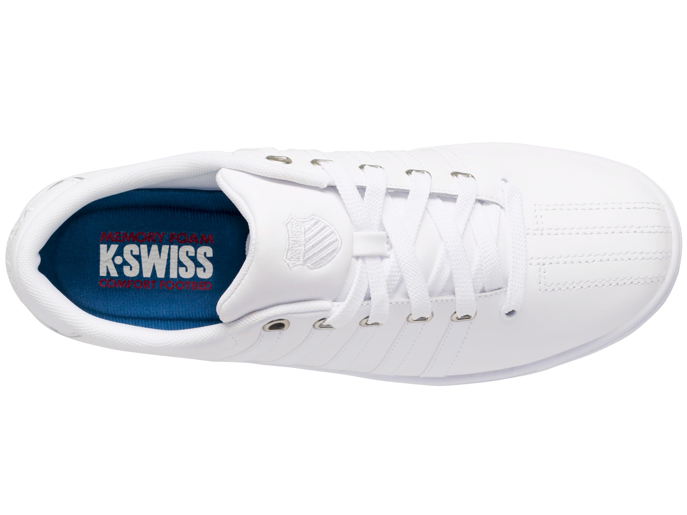 K-Swiss Women's Court Pro II CMF Sneaker, White/Silver, 7.5 M
