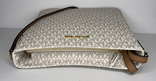 Michael Kors LG Messenger Crossbody bundled with Phone Wristlet (Vanilla/Acorn)