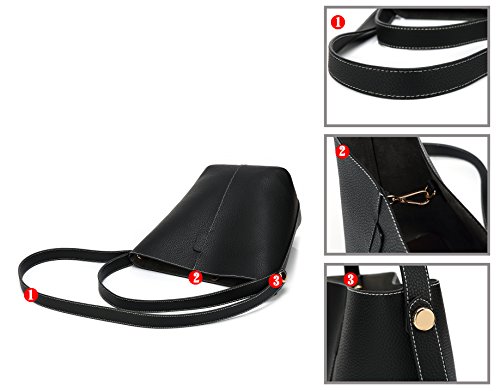 Scarleton Dual Color Crossbody Bag, Handbag for Women, Tote Bag H205901 - Black