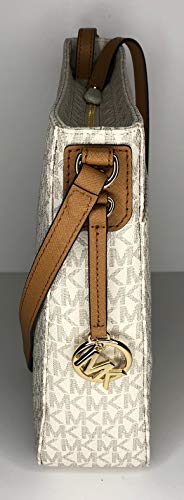 Michael Kors LG Messenger Crossbody bundled with Phone Wristlet (Vanilla/Acorn)