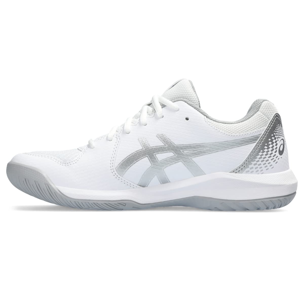 ASICS Women's Gel-Dedicate 8 Tennis Shoe, 7, White/Pure Silver