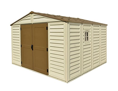 WoodBridge Plus 10 ft. x 10 ft. Vinyl Outdoor Garden Storage Shed