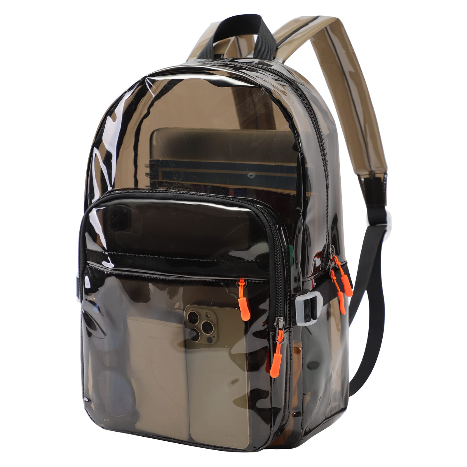 TINYAT Heavy Duty Transparent Clear backpack See Through Clear Bag for School, Concerts, Sports, Travel and Daily Use, T9051