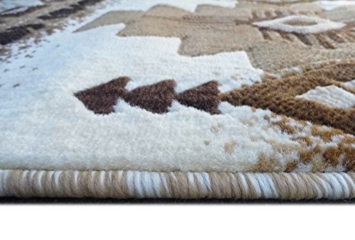 Concord Global Trading South West Native American Area Rug Design C318 Ivory (24 Inch X 40 Inch)