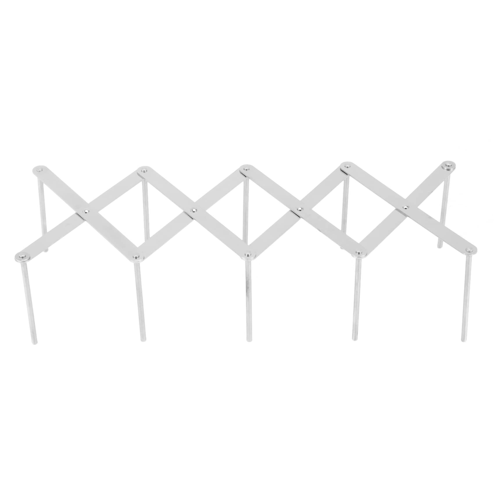 Geuxe 2 Pcs Pot Lid Organizer,Foldable Steel Extended Bowl Sink Plate Stand Holder Drainer Shelf