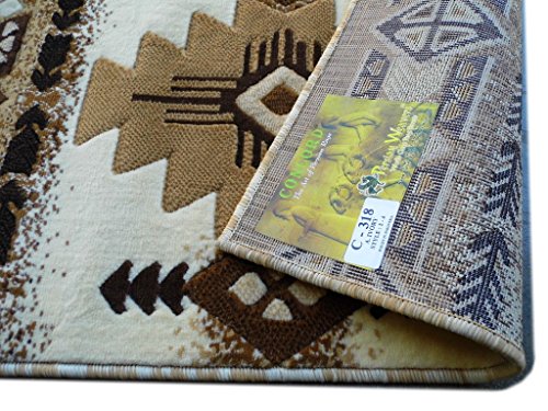Concord Global Trading South West Native American Area Rug Design C318 Ivory (24 Inch X 40 Inch)