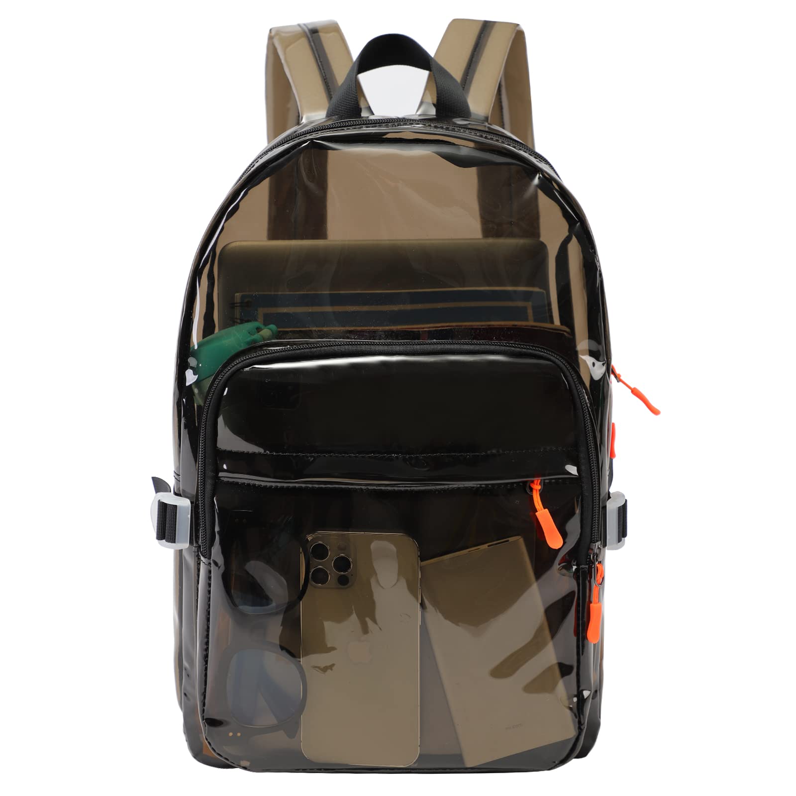 TINYAT Heavy Duty Transparent Clear backpack See Through Clear Bag for School, Concerts, Sports, Travel and Daily Use, T9051