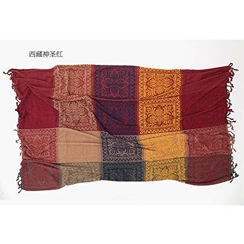 UNIGARDEN Chenille Jacquard Tassels Throw Blanket ,Soft Cozy Reversible Colorfu, Bohemian Throw Blankets Covers for Bed Couch Soft Chair (Tribal Pattern/B, Medium 60 inches x 75 inches)
