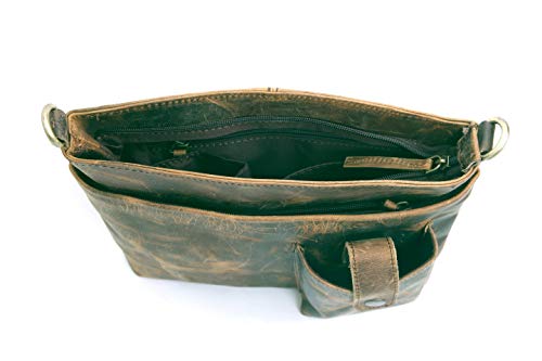 Leather Crossbody Purse for Women- Small Crossover Cross Body Bag Long Over the Shoulder Sling Womens Purses and Handbags