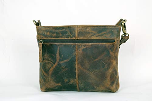 Leather Crossbody Purse for Women- Small Crossover Cross Body Bag Long Over the Shoulder Sling Womens Purses and Handbags