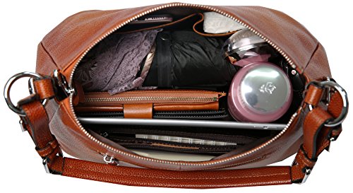 HESHE Genuine Leather Purses for Women Handbags Crossbody Bags Top Handle Tote Shoulder Bag Satchel Purses (Sorrel-NEW)