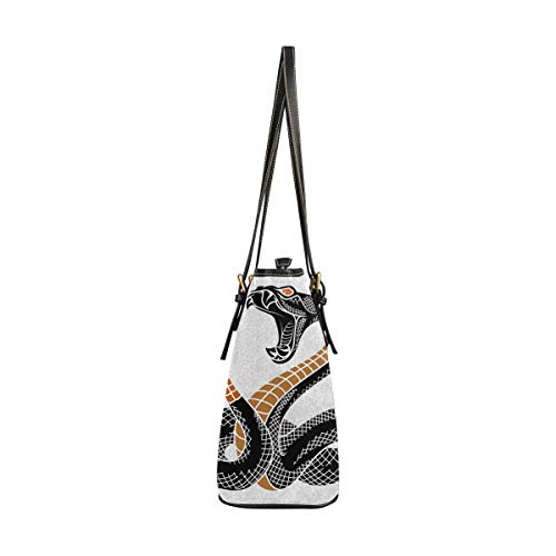 InterestPrint Viper Snake Handbag Tote Shoulder Bag, Top Handle Satchel Bag