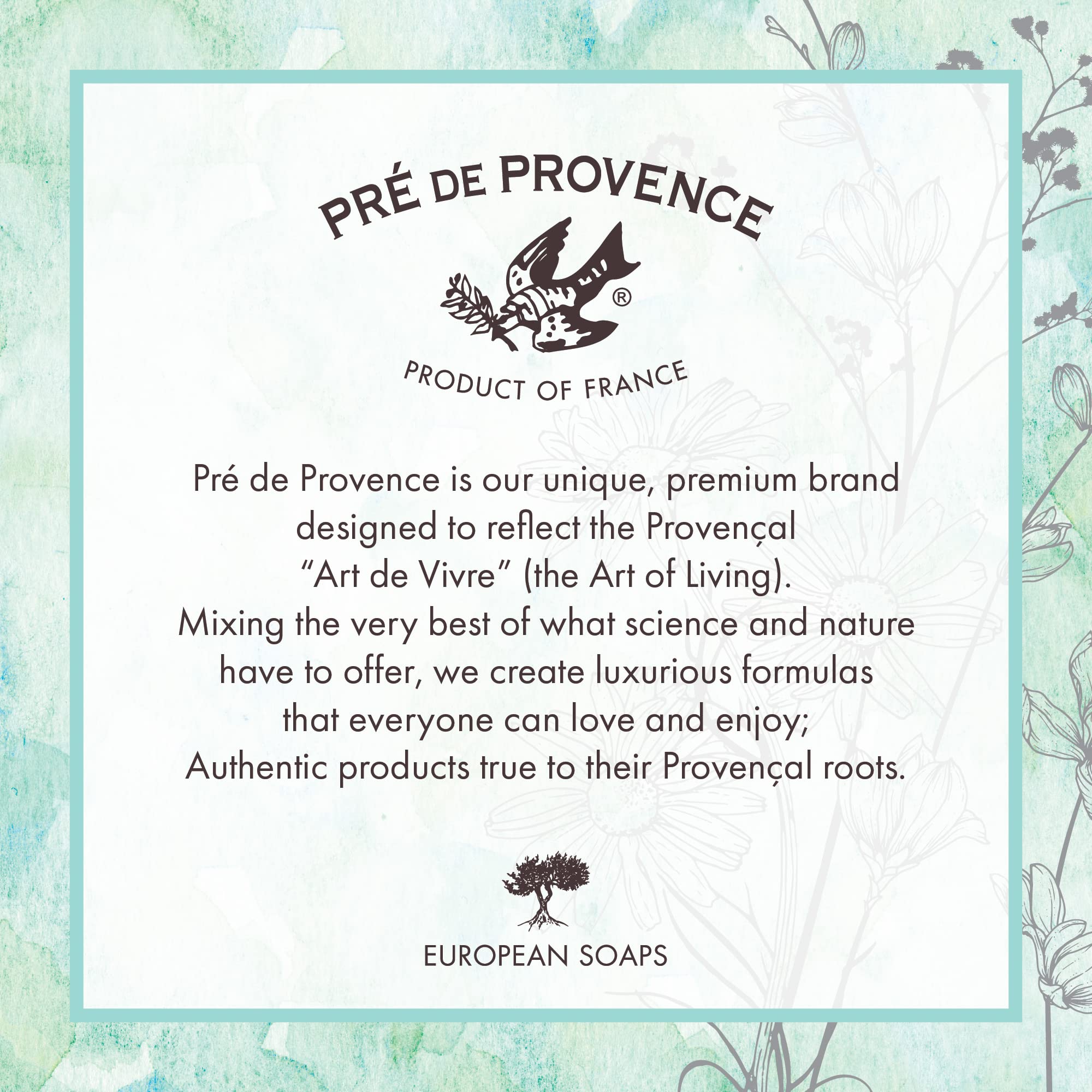 Pre de Provence Artisanal French Moisturizing Soap Bar, Shea Butter Enriched, Quad Milled for Long Lasting Rich Smooth Lather, 5.3 Ounce, Rose Petal