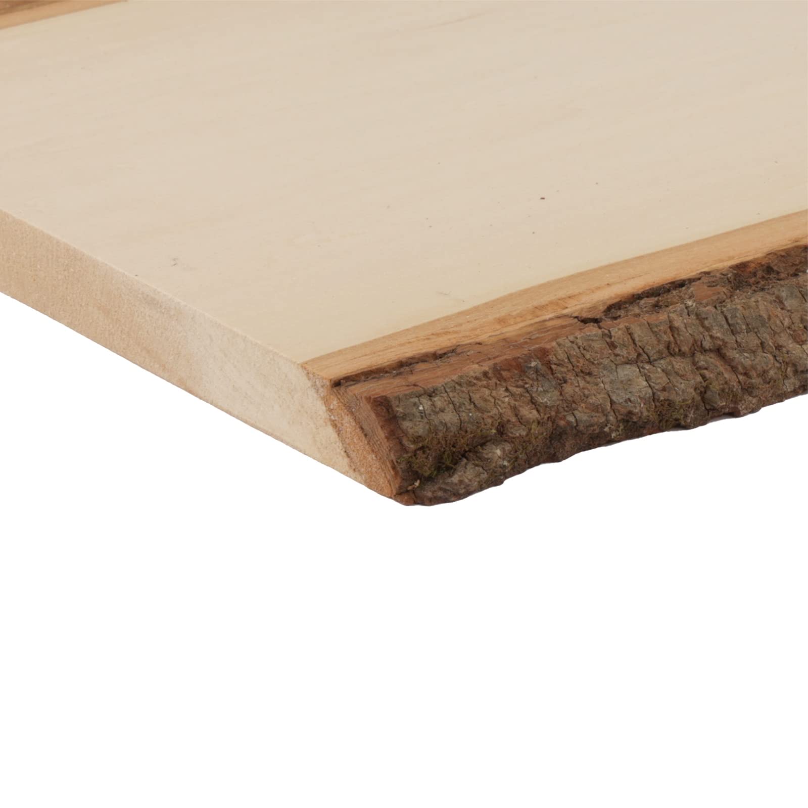 Walnut Hollow Value Pack Medium Basswood Country Planks with Live Edge Bark for Woodburning, Home Décor and Rustic Weddings, 6-pack