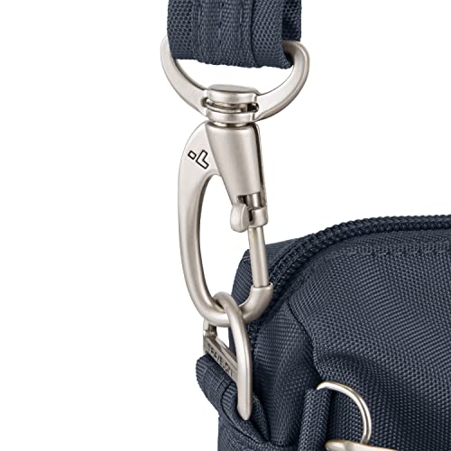 Travelon Women's Classic Anti-Theft Small East/West Crossbody Bag, Midnight, 10.5 x 8 x 2.5