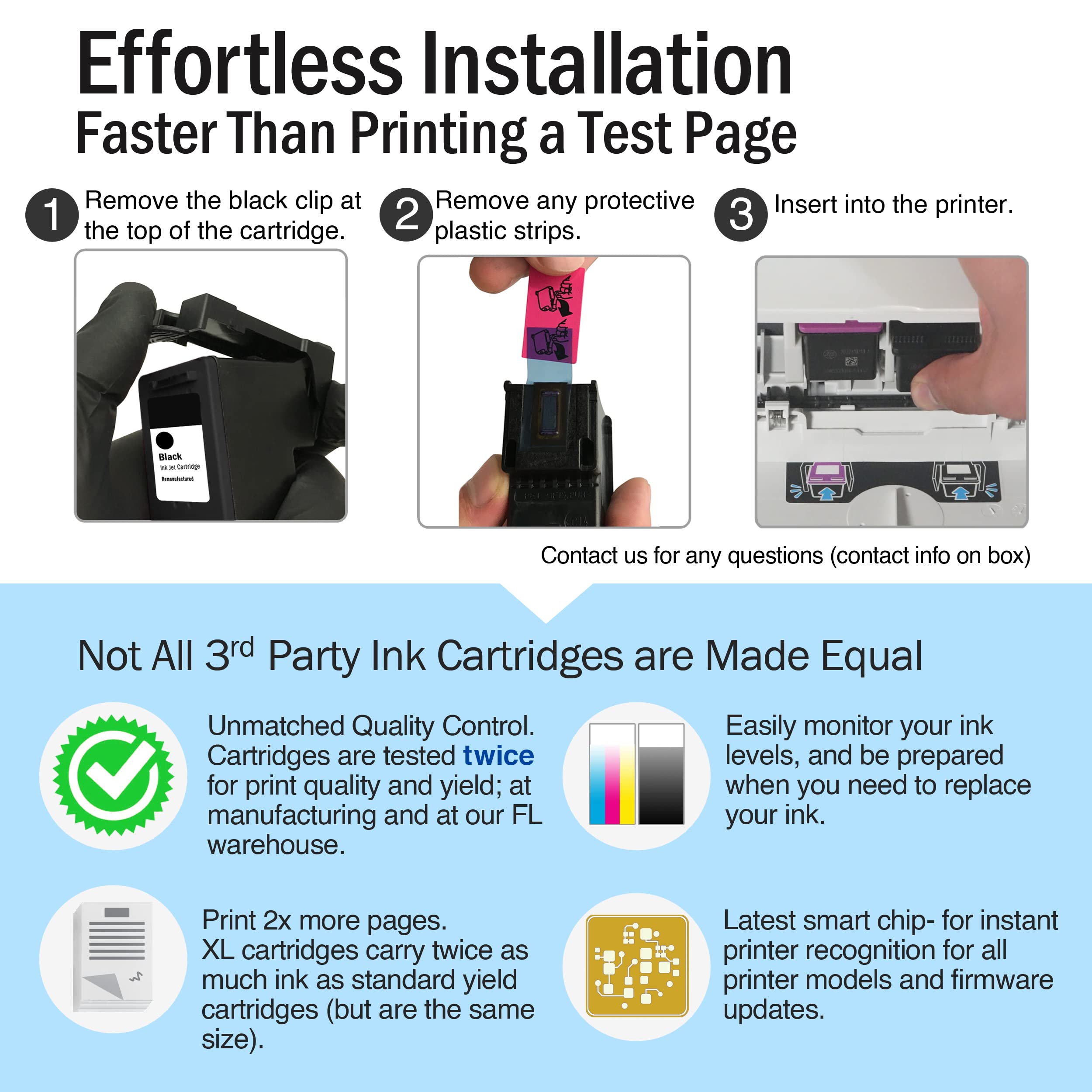 Limeink Remanufactured Ink Cartridges Replacement for PG-245XL High Yield for Pixma iP2820 MG2420 MG2520 MG2920 MG2924 MG2922 MX492 Shows Accurate Ink Level (2 Black)