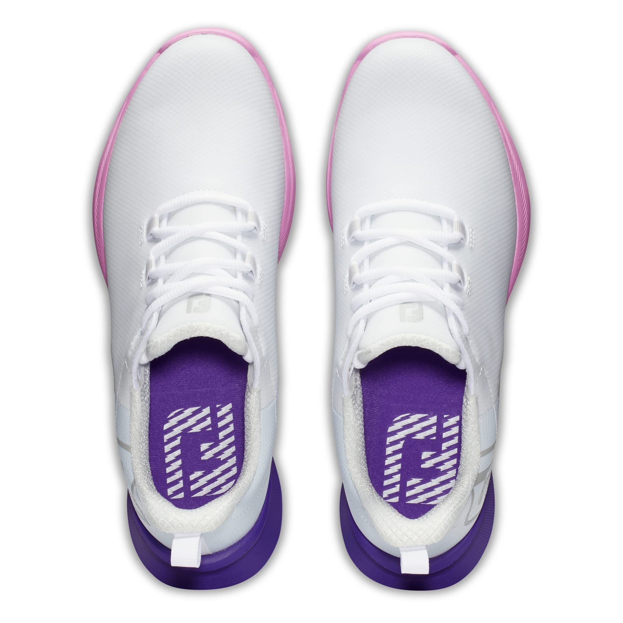 FootJoy Women's FJ Fuel Sport Previous Season Style Golf Shoe, White/Pink/Purple, 7.5