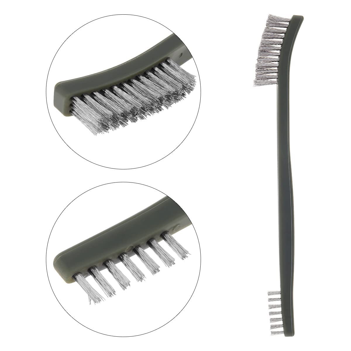 【The Best Deal】OriGlam 3pcs Mini Wire Brush Set, Rust Paint Metal Cleaner, Cleaning Welding Slag and Rust, Handy Steel/Nylon/Brass Brush Set Suitable for Cleaning Paint/Rust/Dirt