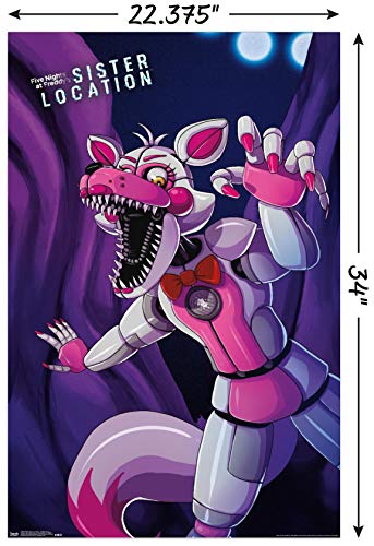 Trends International Five Nights at Freddy's: Sister Location - Funtime Foxy Wall Poster, 22.375" x 34", Unframed Version