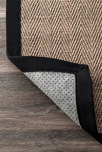 nuLOOM Lauren Casual Solid Area Rug, 3' x 5', Black