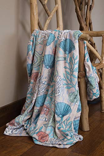 Carstens, Inc Carstens Coastal Reef 54x68 Throw Blanket, Blue