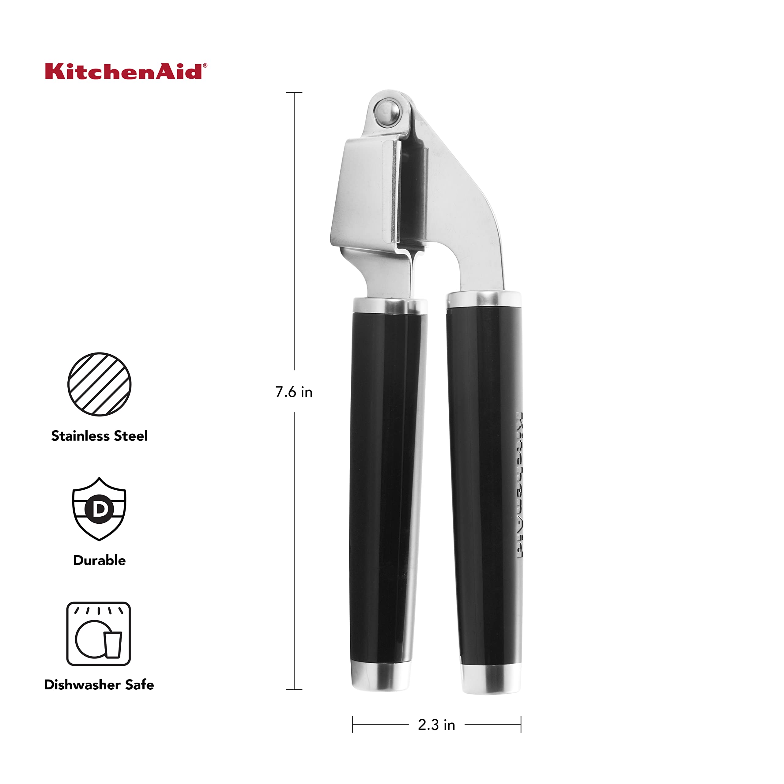 KitchenAid Classic Garlic Press, One Size, Black