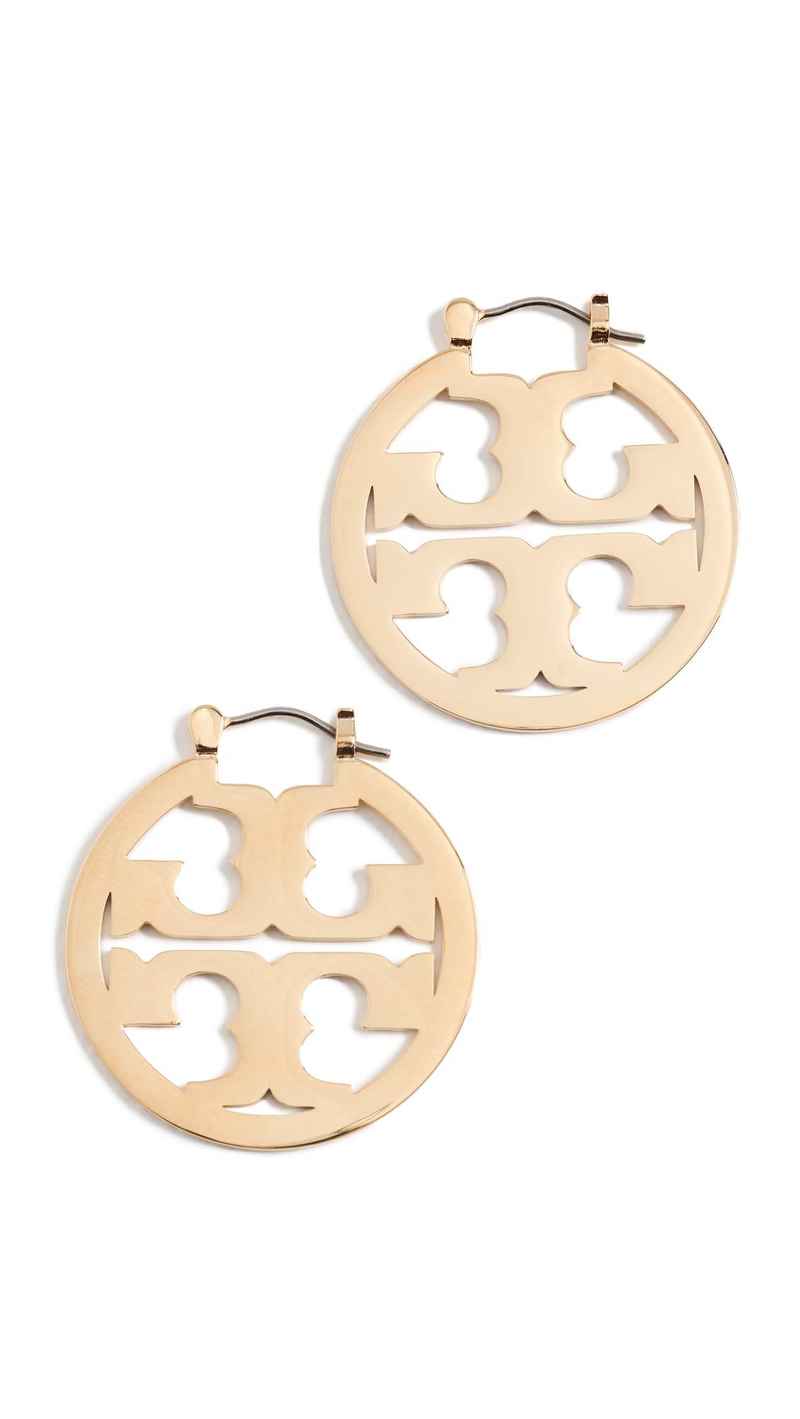 Tory Burch Women's Small Miller Hoop Earrings, Tory Gold, One Size