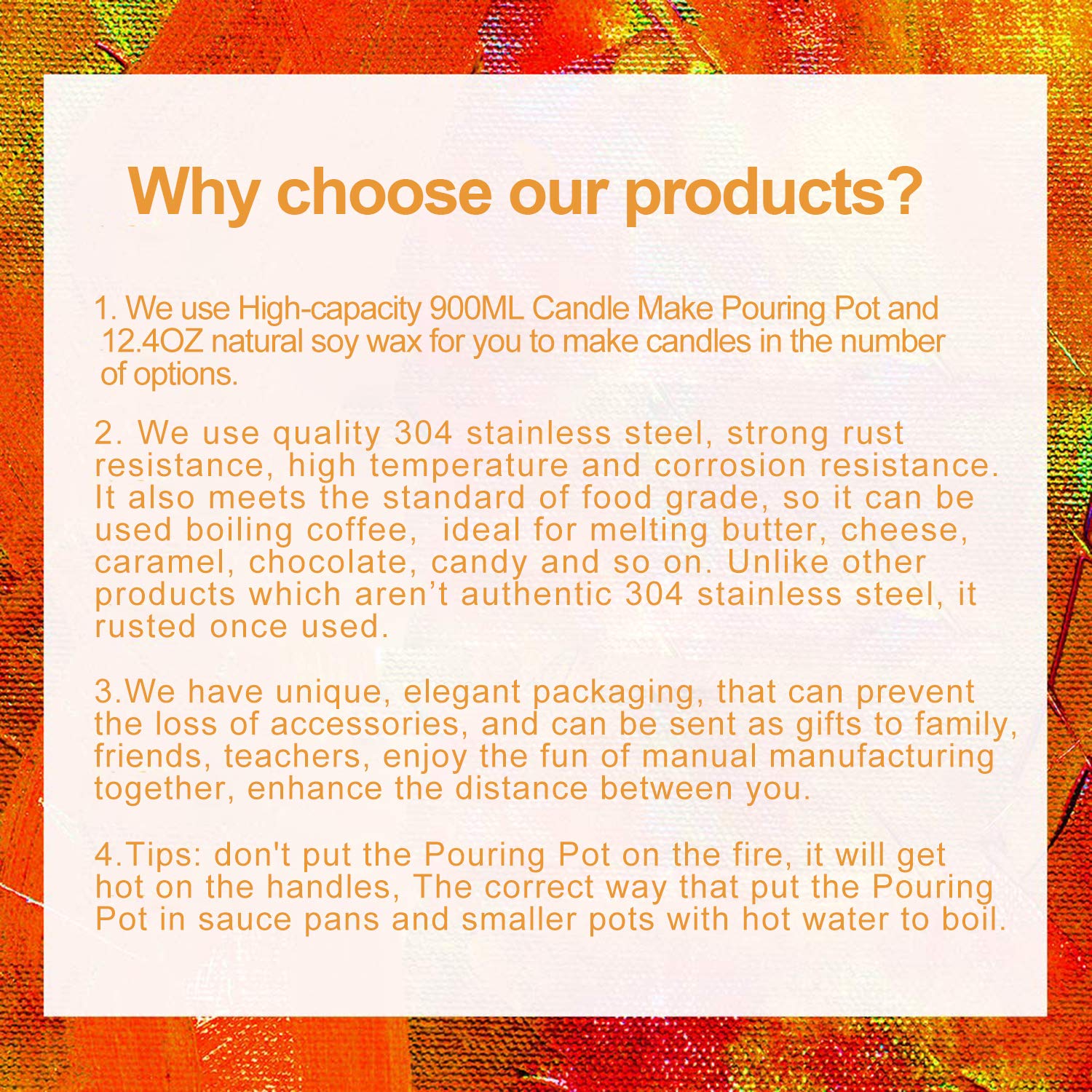 Candle Making Kit Supplies, Soy Wax DIY Candle Craft Tools Including Candle Make Pouring Pot, Candle Wicks, Wicks Sticker, 3-Hole Candle Wicks Holder, Natural Soy Wax and Spoon