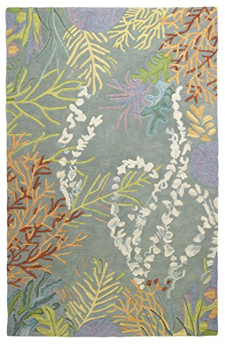 Company C to-Bay-Go Area Rug Wool 1' x 1' Sample Aqua Multi