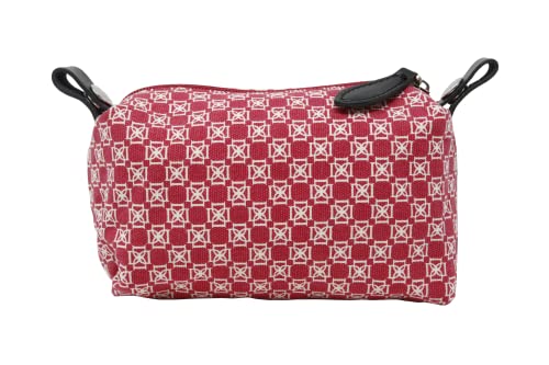 Dominie Liner for Clear Handbag Small Clutch Removable/Interchangeable Liner - Red Canvas Liner, Black Tabs (Black Clutch Sold Separately)