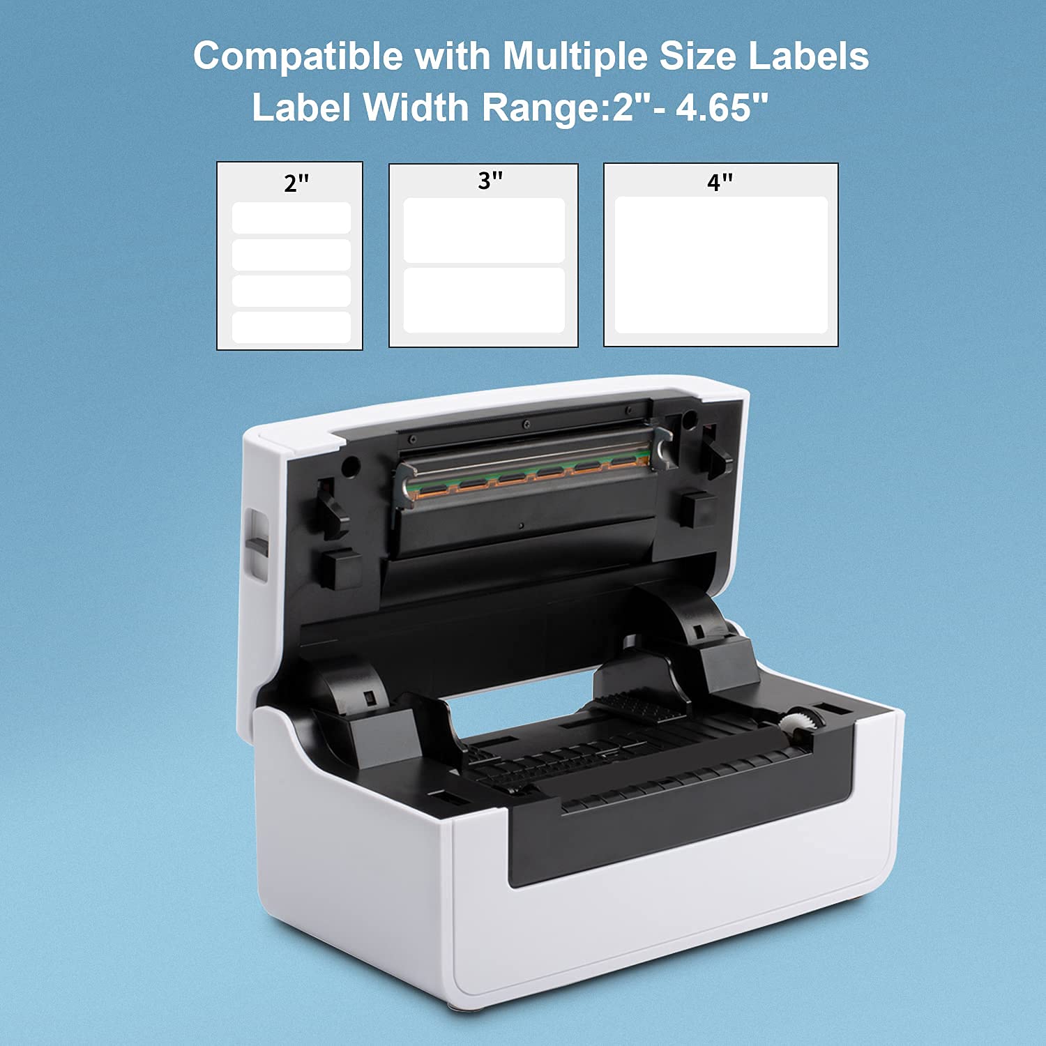 NefLaca Thermal Label Printer,4x6 High Speed USB Shipping Label Printer Commercial Direct Thermal Label Maker One Click Setup Compatible with Amazon, Ebay, Etsy, Shopify and FedEx (White)