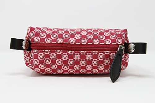 Dominie Liner for Clear Handbag Small Clutch Removable/Interchangeable Liner - Red Canvas Liner, Black Tabs (Black Clutch Sold Separately)