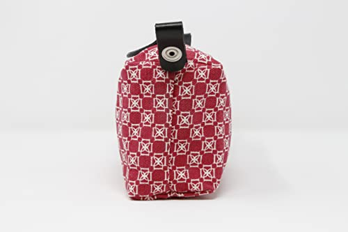 Dominie Liner for Clear Handbag Small Clutch Removable/Interchangeable Liner - Red Canvas Liner, Black Tabs (Black Clutch Sold Separately)