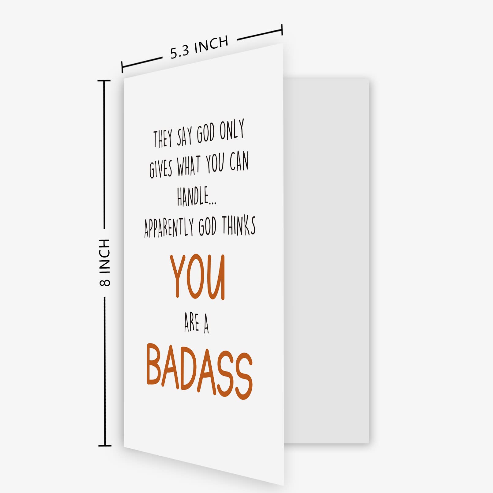 Funny Get Well Card Gift for Him Her, Humor Encouragement Card, They Say God Only Gives What You Can Handle
