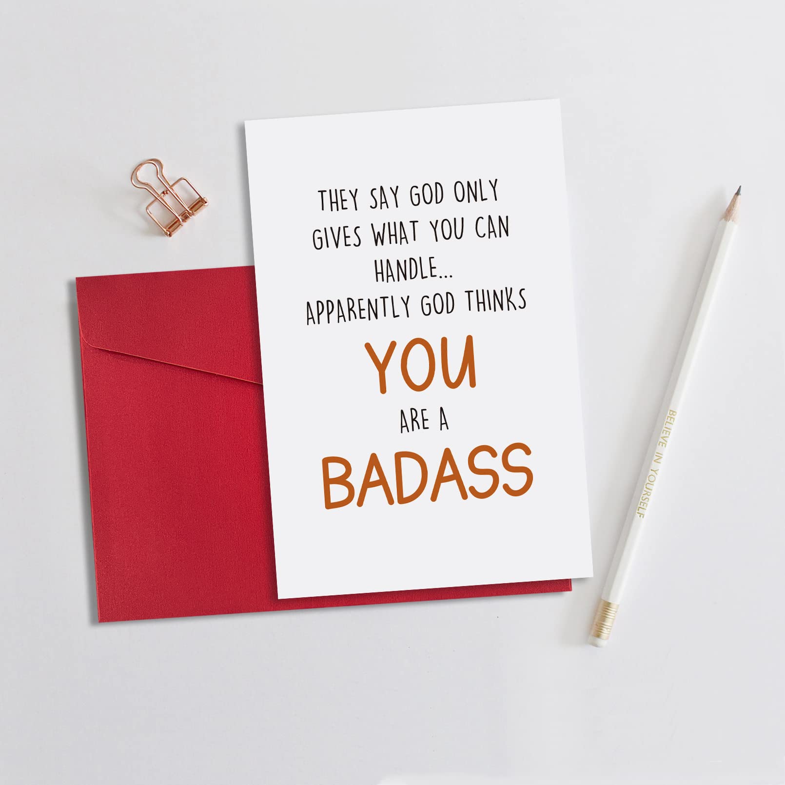Funny Get Well Card Gift for Him Her, Humor Encouragement Card, They Say God Only Gives What You Can Handle