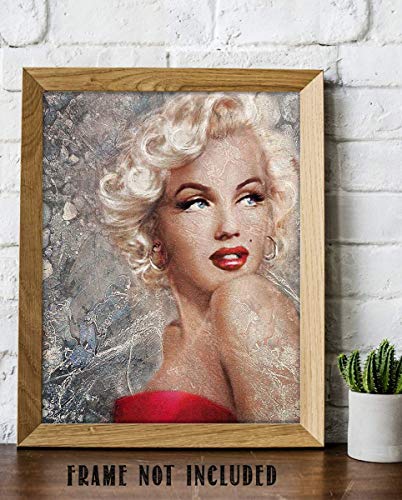 Abstract Marilyn Monroe"Who Me?" Wall Art Print- 10 x 8" Beautiful Print Art-Ready to Frame. Marilyn's Classic Beauty Pose. Modern Home Decor-Office Décor. Great Gift for Marilyn Monroe Collections.