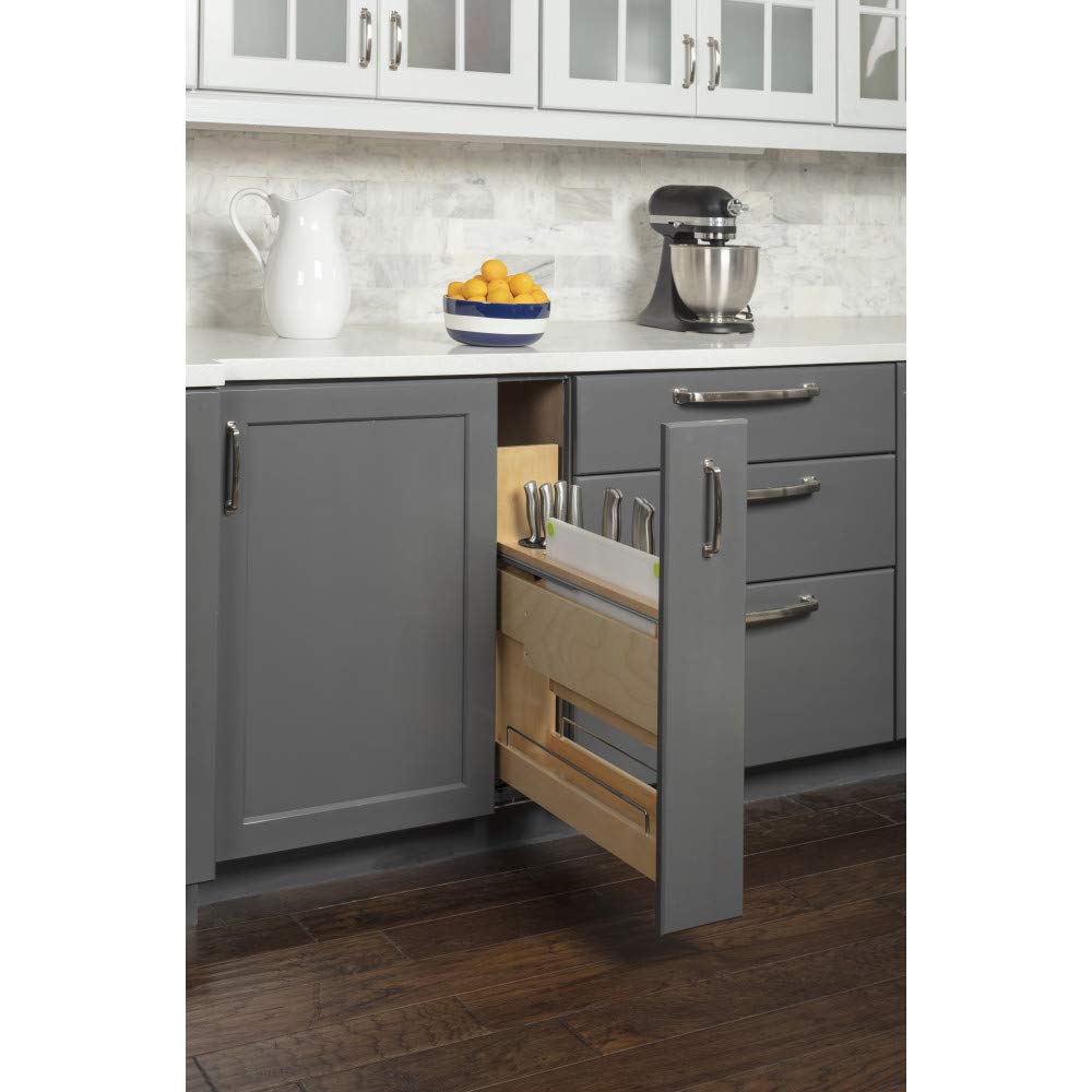 No Wiggle 5" Magnetic Knife Organizer Soft-close Pullout