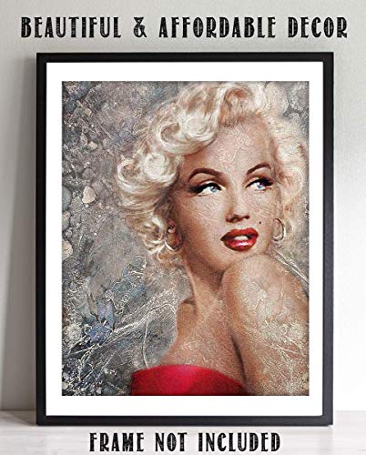 Abstract Marilyn Monroe"Who Me?" Wall Art Print- 10 x 8" Beautiful Print Art-Ready to Frame. Marilyn's Classic Beauty Pose. Modern Home Decor-Office Décor. Great Gift for Marilyn Monroe Collections.
