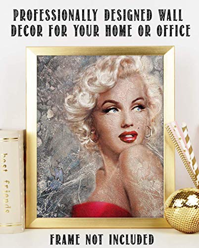 Abstract Marilyn Monroe"Who Me?" Wall Art Print- 10 x 8" Beautiful Print Art-Ready to Frame. Marilyn's Classic Beauty Pose. Modern Home Decor-Office Décor. Great Gift for Marilyn Monroe Collections.