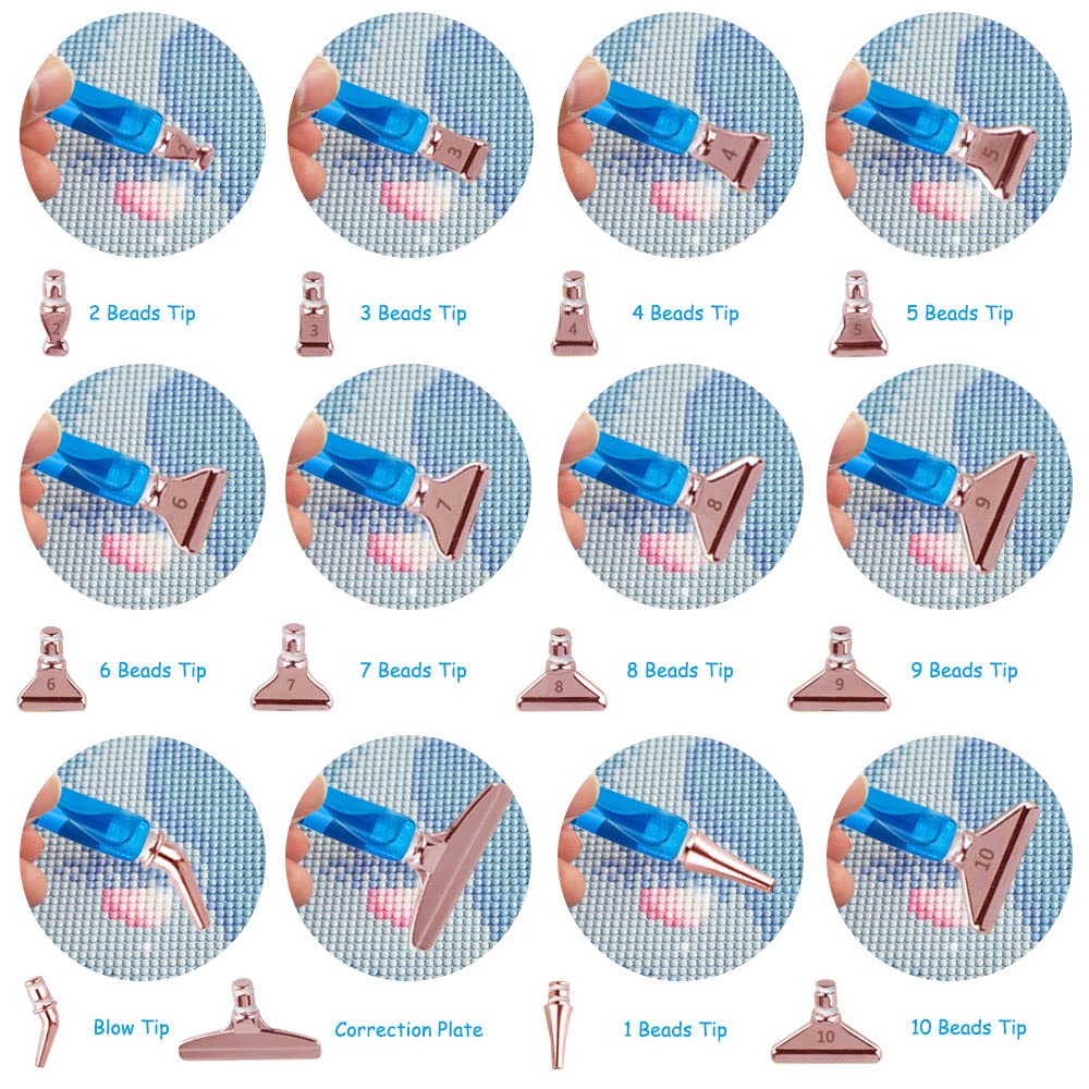 45 Pcs Diamond Painting Pen Kits, SENHAI Diamond Art Pens Stainless & Plastic Steel Tips Personalized 5D Diamond Painting Accessories Tools for DIY Painting Crafts