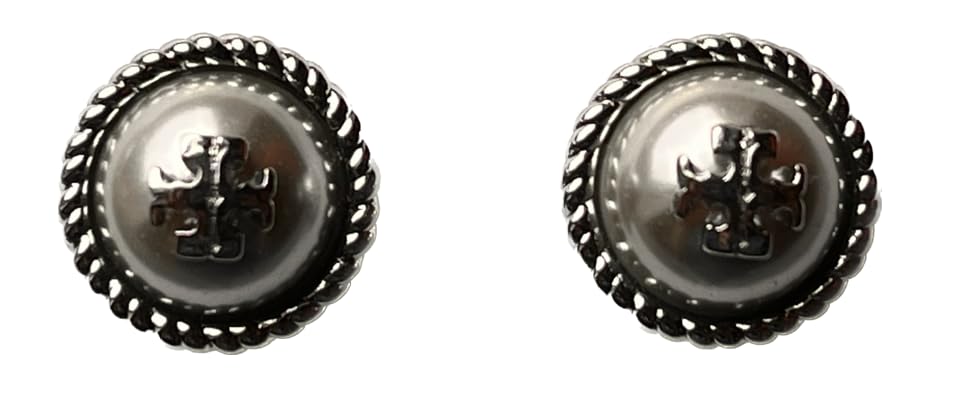 Tory Burch Rope Pearl Stud Earring 79112 Silver 020