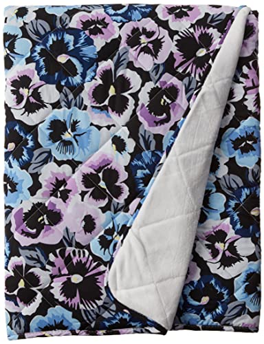 Vera Bradley Women's Throw Blanket, Plum Pansies, One Size