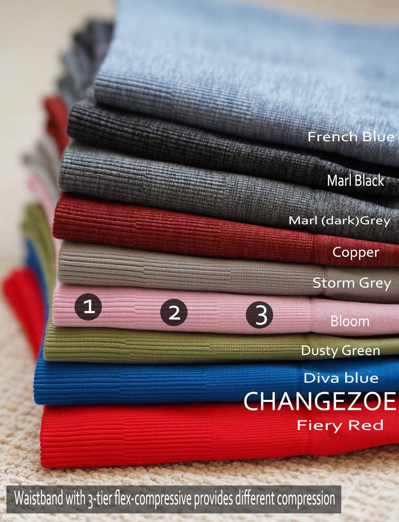 CHANGEZOE Women Butt Scrunch Workout Shorts Seamless High Waisted Amplify Gym Yoga Athletic Booty Shorts L Fiery Red