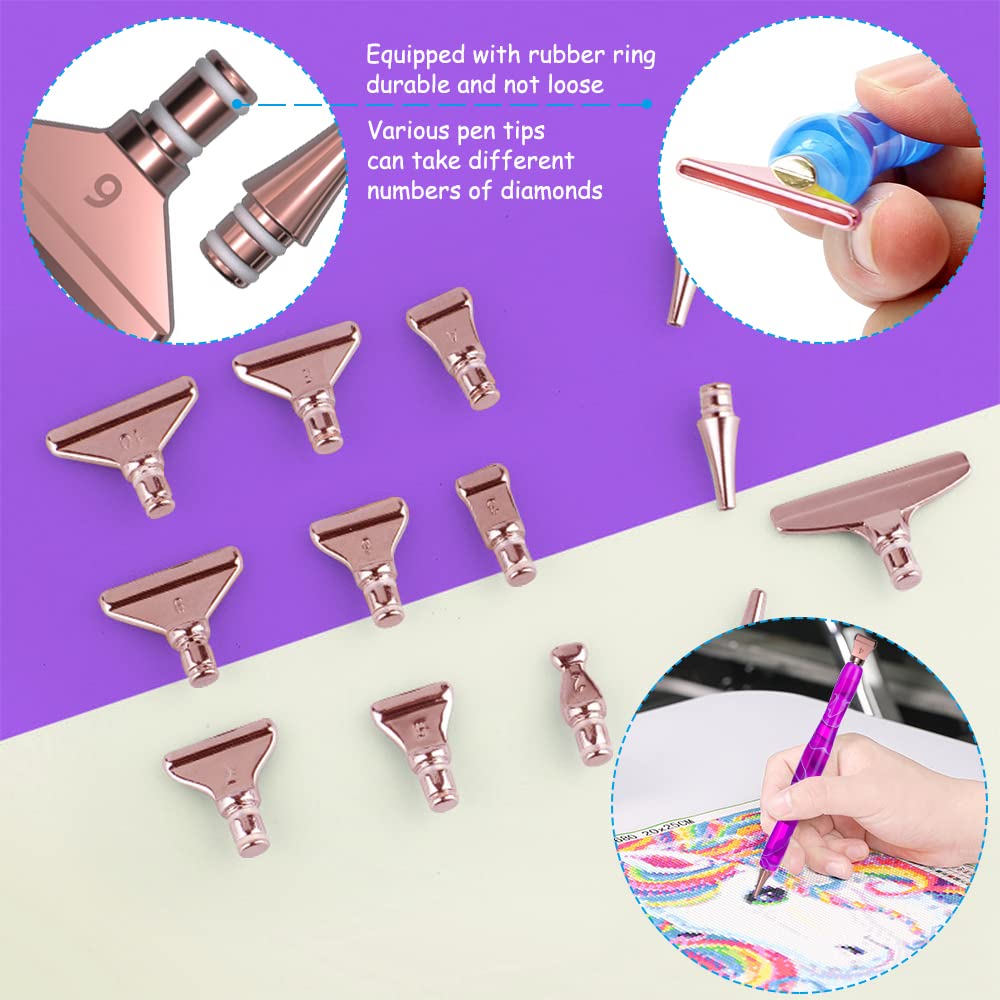 45 Pcs Diamond Painting Pen Kits, SENHAI Diamond Art Pens Stainless & Plastic Steel Tips Personalized 5D Diamond Painting Accessories Tools for DIY Painting Crafts
