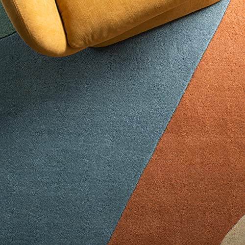 SAFAVIEH Rodeo Drive Collection 5' x 8' Gold RD863A Handmade Mid-Century Modern Abstract Wool Area Rug