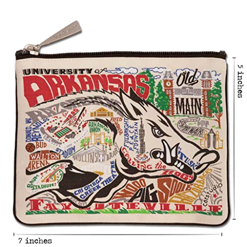Catstudio University of Arkansas Collegiate Zipper Pouch Purse | Holds Your Phone, Coins, Pencils, Makeup, Dog Treats, & Tech Tools