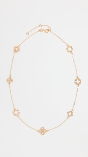 Tory Burch Women's Kira Clover Necklace, Tory Gold, One Size